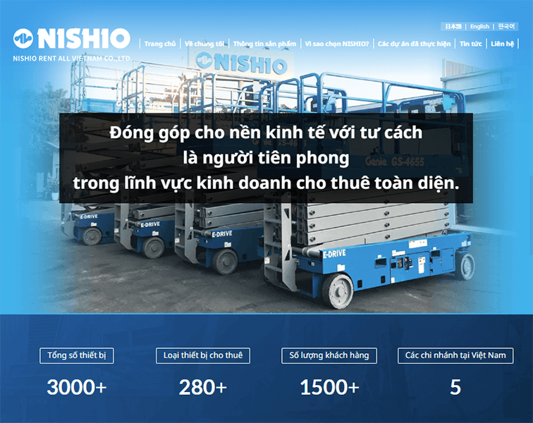 Nishio Rent All Vietnam Top｜NISHIO RENT ALL VIETNAM CO., LTD.